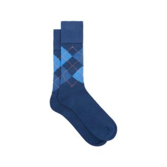 Burlington Socken mit Rautenmuster in Blau