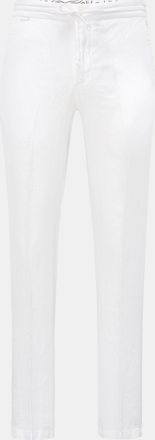 04651/ Herren - Leinen-Joggpants Linen Pants wei&szlig;