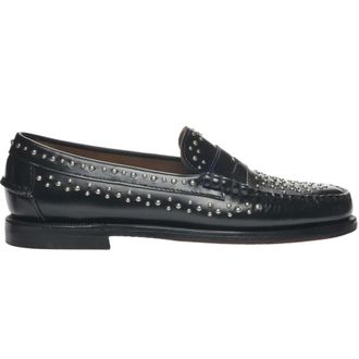 Sebago Femme, Chaussures, Noir, Taille: 38 EU Dan Studs Moccasin