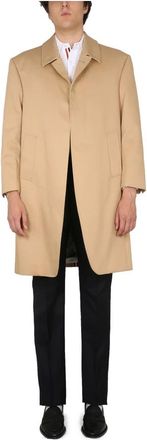 Thom Browne Homme, Manteaux, Beige, Taille: XL Manteau Long Coupe Bal Collar