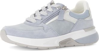 Gabor Damen Low-Top Sneaker, Frauen Halbschuhe,schn&uuml;rschuhe,schn&uuml;rer,stra&szlig;enschuhe,Strassenschuhe,Sportschuhe,Lagune/Silber/Weiss,40 EU / 6.5 UK