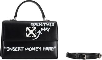 Off-white sac cabas Jitney 1.4 à anse sur le dessus - Noir