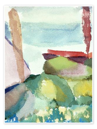 Posterlounge Das Meer im Regen Poster von Paul Klee 50 x 70 cm Wandbilder Wanddeko