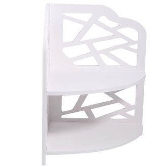 Valiclud Badezimmer Eckablage Regal aus Weißem PVC mit Hohlraum Design Praktischer Aufbewahrungskorb für Shampoo und Kleinteile Wasserresistent Einfache Reinig