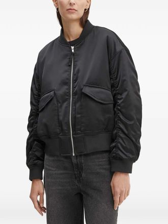 Levi's gathered-sleeve bomber jacket - Schwarz