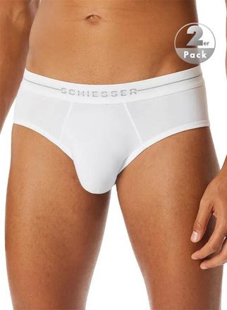 Schiesser Herren Slips wei&szlig; Baumwolle & Mix unifarben
