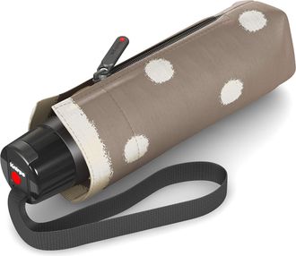 Knirps Taschenschirm T.010 Manual Dot Art - Sehr leicht - Klein und kompakt - Sturmfest - Windproof - Taube