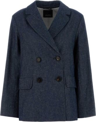 Max Mara Femme, Vestes, Bleu, Taille: 38 FR Smmnero Blazer