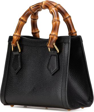 Gucci Hobo Bags - Small Calfskin Bamboo Diana Satchel - Gr. unisize - in Schwarz - f&uuml;r Damen