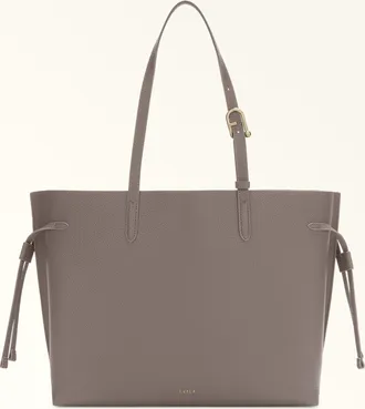 Furla Ava Tote-bag L Urban Gray Grau Doppeltes Pebble Kalbsleder Damen