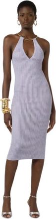 Elisabetta Franchi Femme, Robes, Violet, Taille: 36 FR Knitted Dress