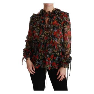 Dolce & Gabbana Bluse mit Blumenmuster - - Blouses & Shirts - Damen - Mehrfarbig - 2XS
