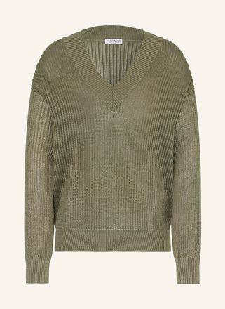 Brunello Cucinelli Brunello Cucinelli Pullover Mit Glitzergarn gruen