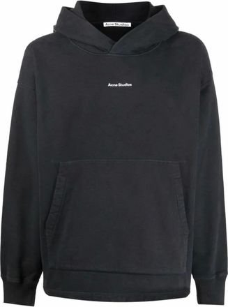 Acne Studios Homme, Sweatshirts et sweats &agrave; capuche, Noir, Taille: S Franklin Stamp Logo Oversize Sweat &agrave; capuche