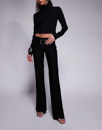 I.AM.GIA Sharah - Pantalon &eacute;vas&eacute; oversize &agrave; boucle - Noir