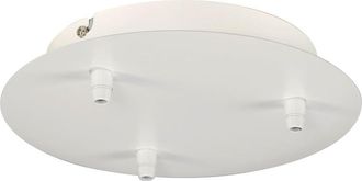 SLV elektrische Komponente DECKENROSETTE FITU 3er Rosette rund inkl. Zugentlastungen / weiß, 22 x 22 x 5,4 cm