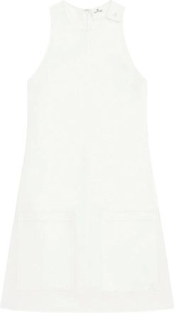 Courr&egrave;ges Femme, Robes, Blanc, Taille: 38 FR Heritage Poplin Dress