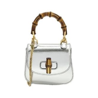 Gucci Mini sac en cuir Pre-owned - Femme - Pre-owned - Gris - Taille: ONE Size
