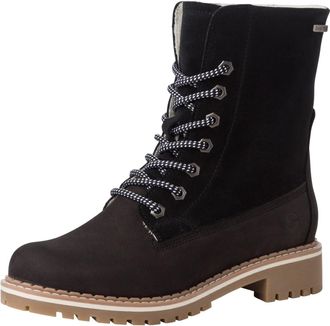 Tamaris Damen Warmfutter Stiefel Leder Blockabsatz Duo-Tex; BLACK, EU 40