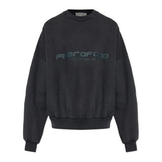 Fear of God Homme, Sweatshirts et sweats &agrave; capuche, Gris, Taille: M Logo SweaT-shirt