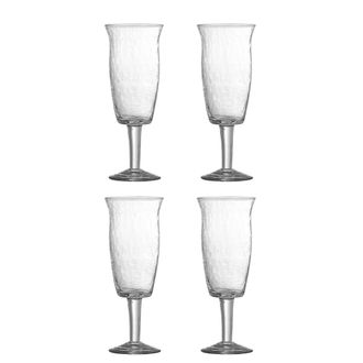 Bloomingville Asha Weinglas, Klar, Recyceltes Glas, T7,5xH20 cm, 4er-Set, 250 ml