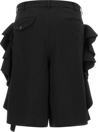 Comme Des Gar&ccedil;ons Sculptural Ruffle Shorts - Black