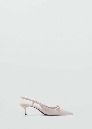 Mango Chaussures talon bout naud &eacute;cru - Femme - 35 - MANGO
