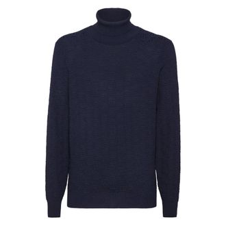 Philipp Plein Homme, Pulls, Bleu, Taille: 2XL Col Roul&eacute; Monogramme