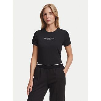 Emporio Armani T-Shirt EW000408 AF27298 UC001 Schwarz Regular Fit