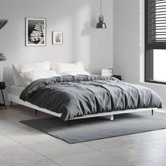 vidaXL Cadre de lit sans matelas blanc 140x190 cm bois ding&eacute;nierie Vidaxl