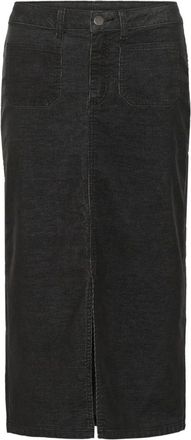 Kaffe Femme, Jupes, Noir, Taille: 48 FR Jupe en Denim avec Taille Haute Fente