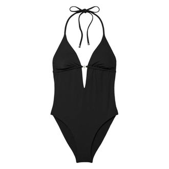 Tory Burch Femme, Maillots de bain, Noir, Taille: 40 FR Tie-Back One-Piece