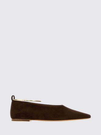 Jil Sander Ballerines Ring en daim avec bout en amande