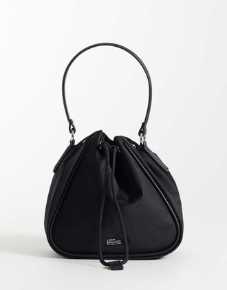 Lacoste Beuteltasche in Schwarz mit Schulterriemen