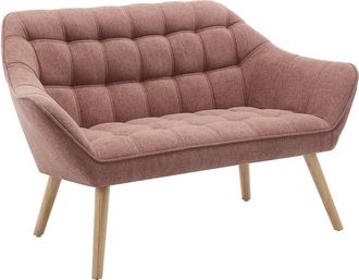 Vente-Unique Sofa 2-Sitzer - melierter Stoff - Rosa - Caserta