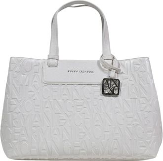 A|X Armani Exchange Femme, Sacs, Blanc, Taille: ONE Size Shopping Bag