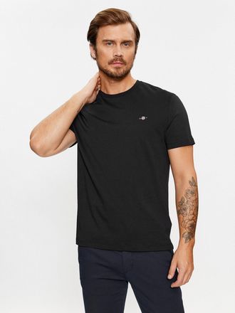 GANT T-Shirt Shield 2003184 Schwarz Regular Fit