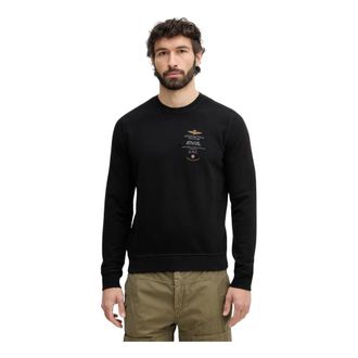 Aeronautica Rundhals-Sweatshirt - - Sweatshirts & Hoodies - Herren - Schwarzk - S