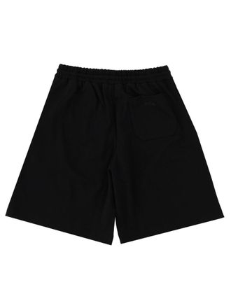 Msgm Logo-Embroidered Cotton Bermudas - Black