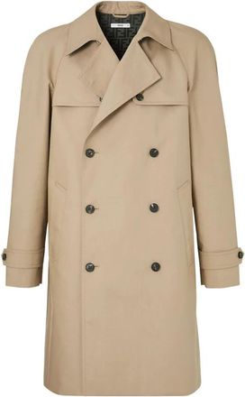 Fendi Mackintosh Stoff Trenchcoat - - Coats - Herren - Beige - L