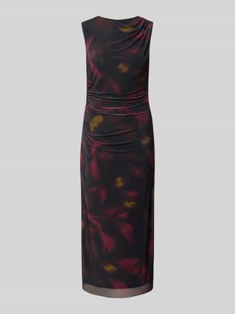 Zero Slim Fit Midikleid mit floralem Allover-Print