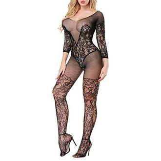 Generic Tenue Sexy Femme Pute Hard Dentelle Lingerie Bas de Corps R&eacute;sille V&ecirc;tements de Nuit Body en Dentelle Adulte Bas Porte-Jarretelles Nuisette Rouge (Blac