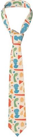 Generic Cravate DAffaires Sculpture Abstraite Color&eacute;e De Dieux Et D&eacute;esses Grecs Classique Necktie Confortable Cravates Homme Pour Travail Affaires F&ecirc;te
