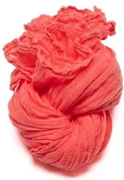 LinenMe Cheche Femme et Homme, Écharpe, Foulard, Chale - 100% Lin - Pour lété, la plage, léger, respirant - 70 x 200 cm - CORAL