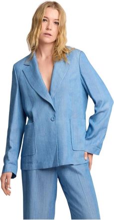 Kocca Femme, Vestes, Bleu, Taille: 44 FR Chic Light Summer Blazer Jacket