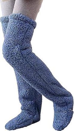 Generic Chaussette Polaire Femme - Chaussettes Chaudes dHiver, Couvre-Jambes, Chaussettes de Genou pour La Maison, Pantalons en Laine &Eacute;paisse, Chauffe-Jambes,