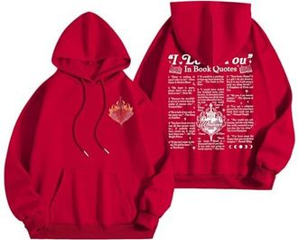 Generic Sweat &agrave; capuche &agrave; manches longues pour la Saint-Valentin 2026 pour femme (2), Rouge, XL