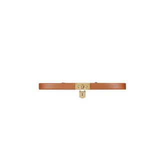 Elisabetta Franchi Lederg&uuml;rtel mit Schmuck-Vorh&auml;ngeschloss - - Accessories - Damen - Braun - S