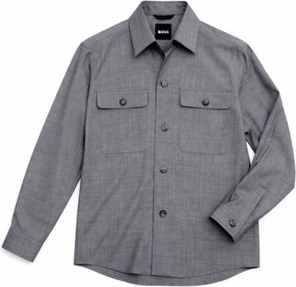 HUGO BOSS Homme, Chemises, Gris, Taille: M P-Carper-OS-WG-262 Overshirt