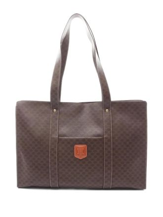 Celine 2000s Tote Bag mit Macadam-Muster - Braun
